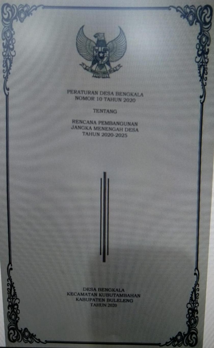 Dokumen RPJMDES 2020-2025 Desa Bengkala - Website Desa Bengkala