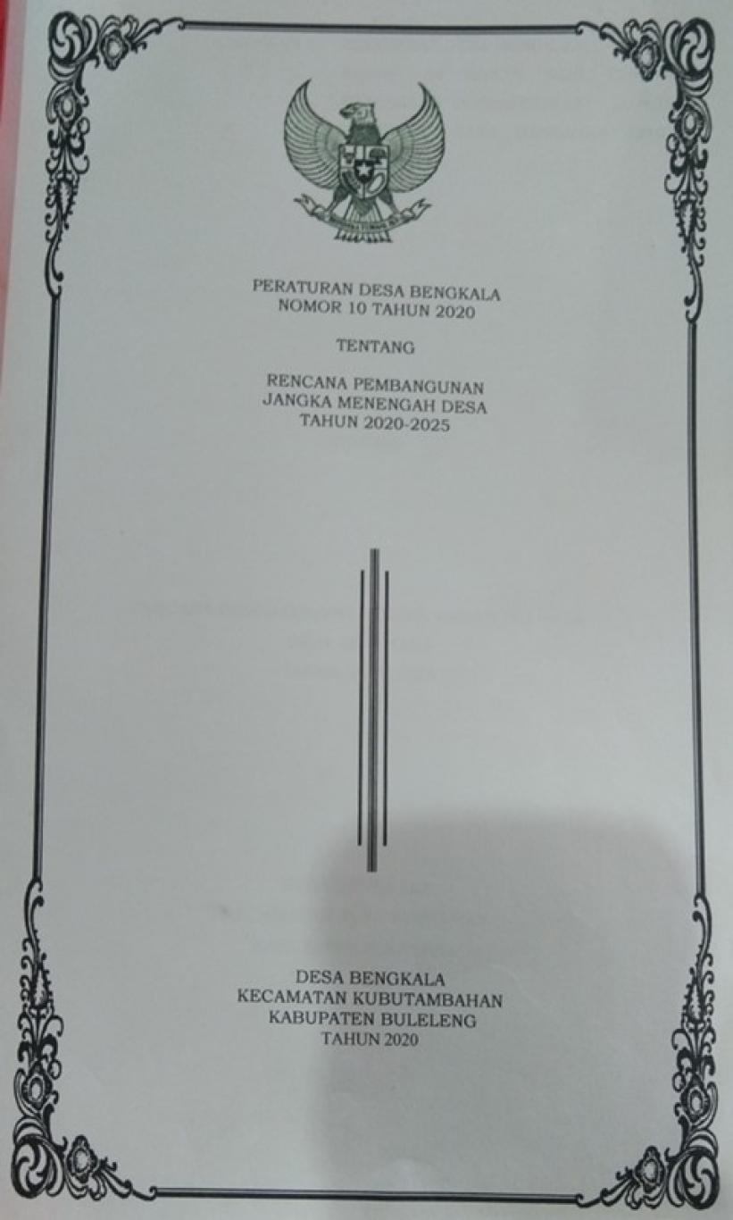 RPJM 2020-2025 - Website Desa Bengkala